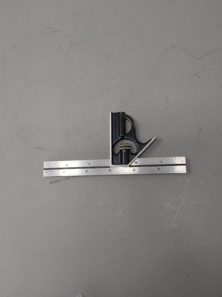 L.S. Starrett Machinist Combination Square 6" 4R Grad Rule USA | eBay