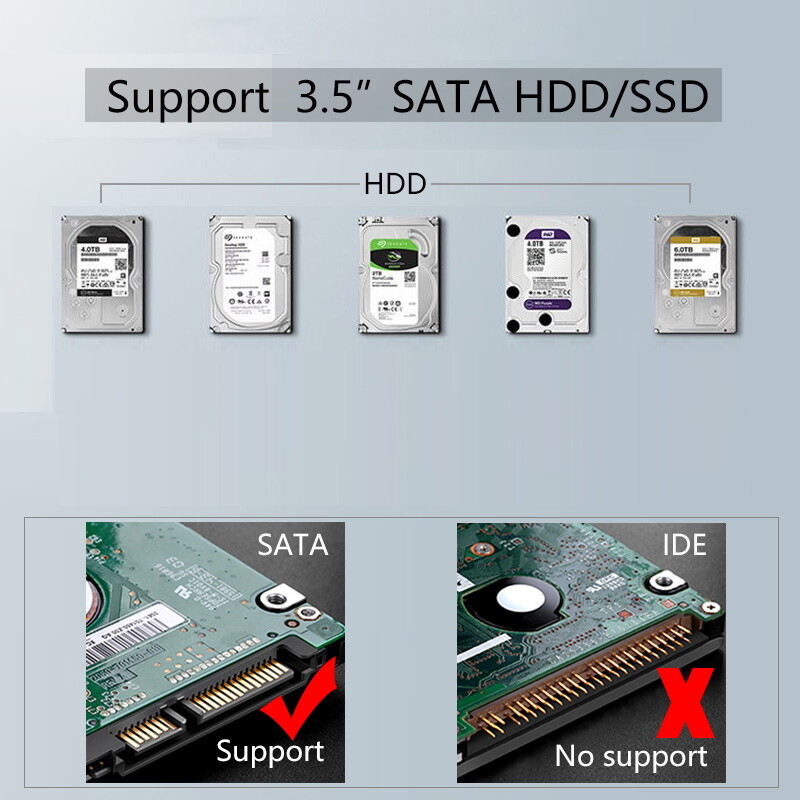 3.5 " SATA Hard Disk Case USB 2.0 S-ATA External Case 3.5 Inch Hard ...