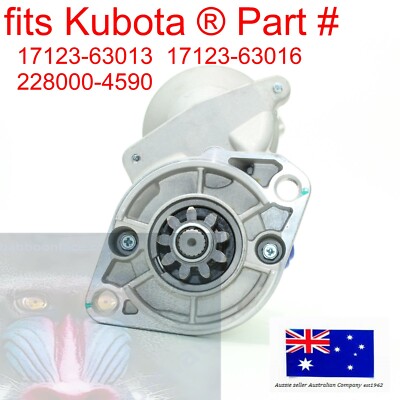 fits Kubota Starter Motor 17123-63016 KX161-3, KX161-3S, KX161-3ST ...