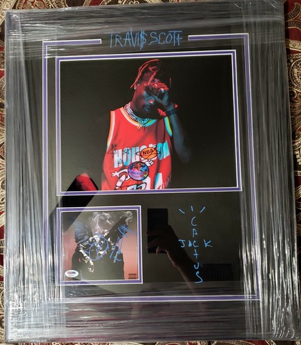 Travis Scott Autographed Custom Frame Astroworld Cactus Jack Kanye West ...