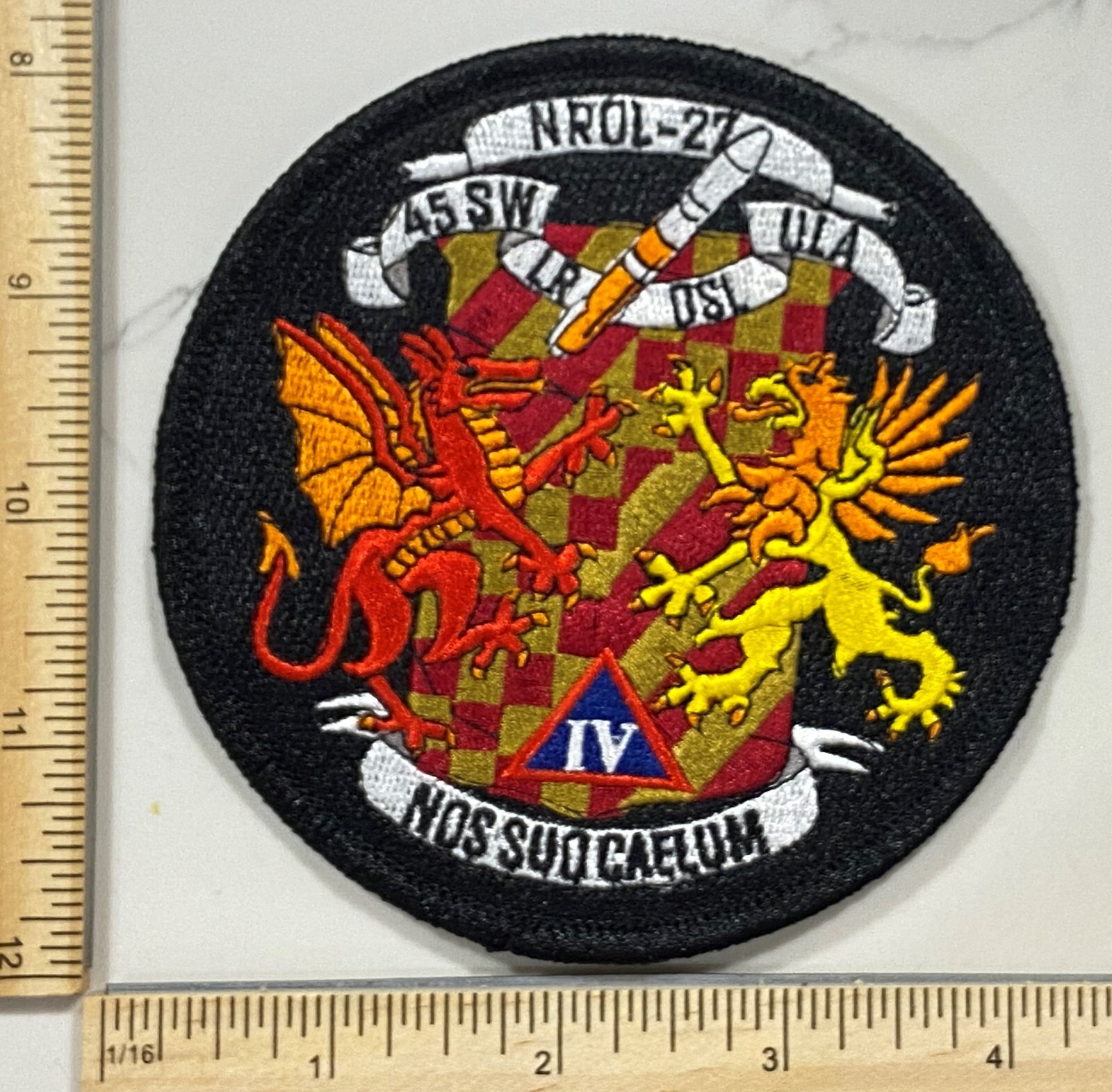 MILITARY BLACK OPS NRO PATCH - NROL-27 VER (A) NOS SUD CAULUM 45 SW LR ...