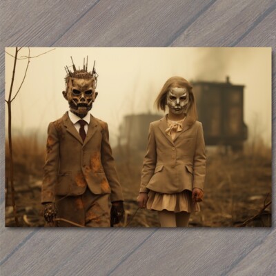 Art Print Bad Kids Weird Vibe Field Metal Masks Strange Apocalypse ...