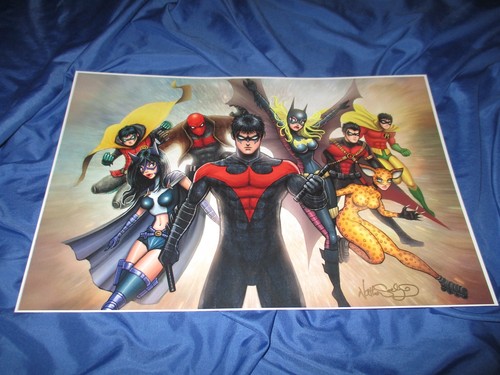 CALENDAR / PIN UP GIRLS Nathan Szerdy Signed Art Print ~NIGHTWING/ROBIN ...