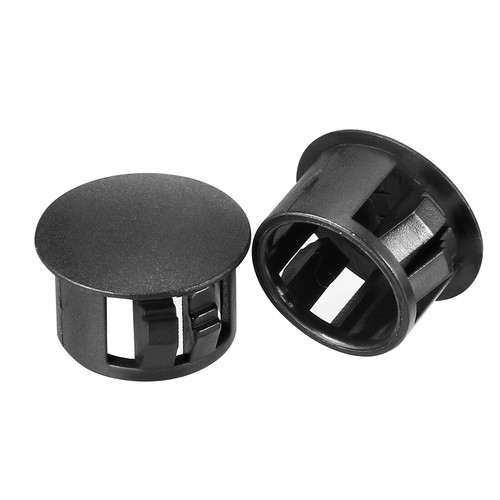 100pcs 14mm x 10.4mm Black Nylon Round Snap Locking Panel Hole Cover | eBay
