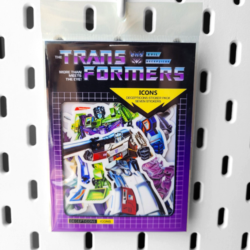 G1 Transformers DECEPTICONS ICONS Sticker pack 7 stickers !! Retro 1980 ...