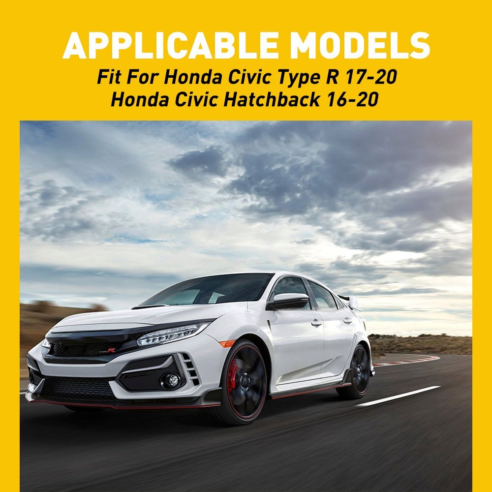 For Honda Civic Type R Hatchback 2017-2020 Rear Side Vent Window Louver ...