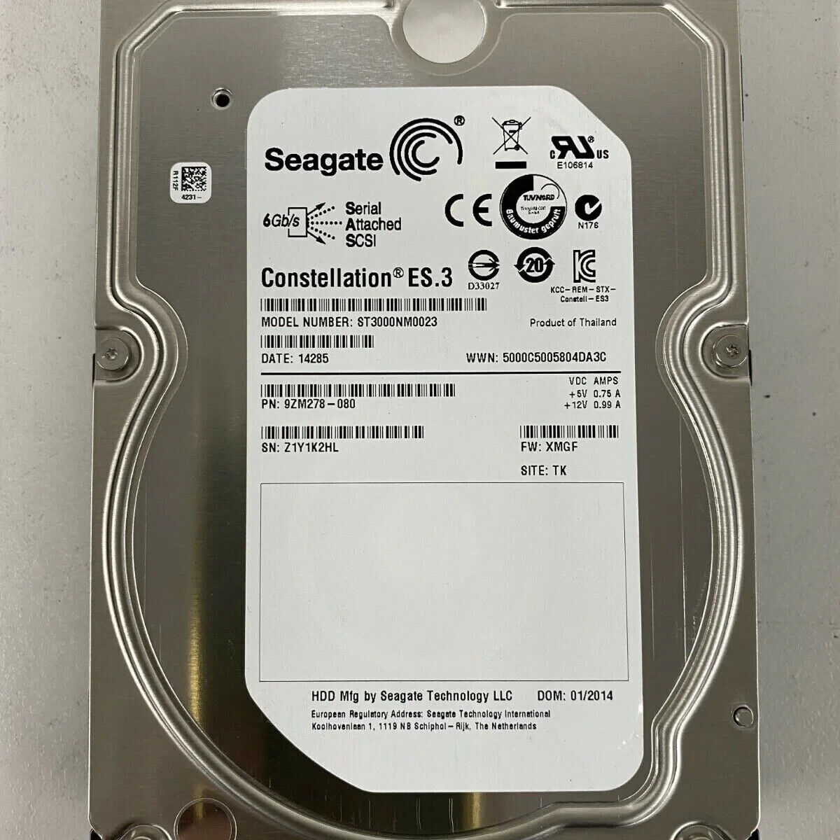 Seagate 3TB ST3000NM0023 Constellation ES.3 *SAS* 6GB Hard Drive SERVER ...