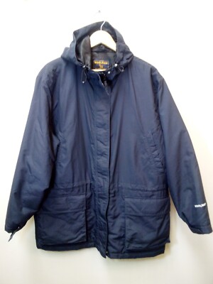 Vintage Woolrich Parka Coat Jacket Navy Blue Men's Size XL Made in USA ...