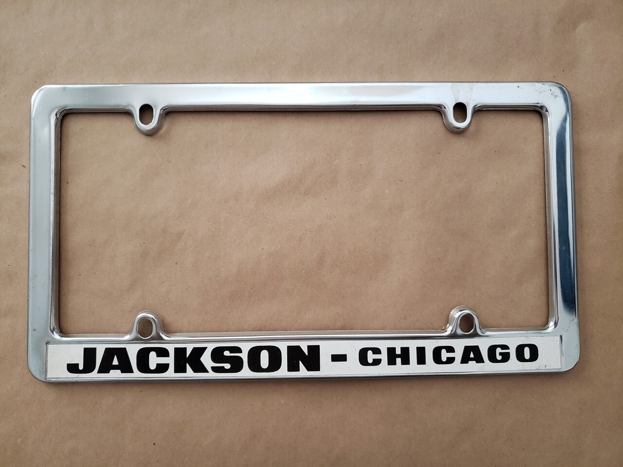 Vintage Jackson Chicago License Plate Frame | eBay