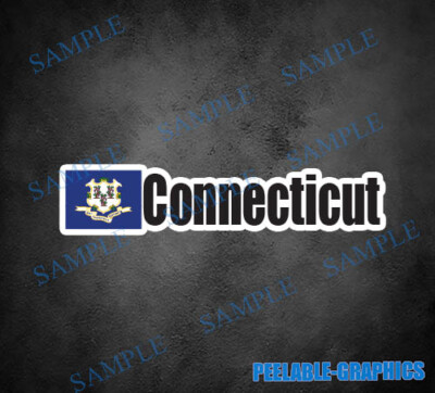 (2) Connecticut USA State Flag Seal Vinyl Decal Sticker | eBay