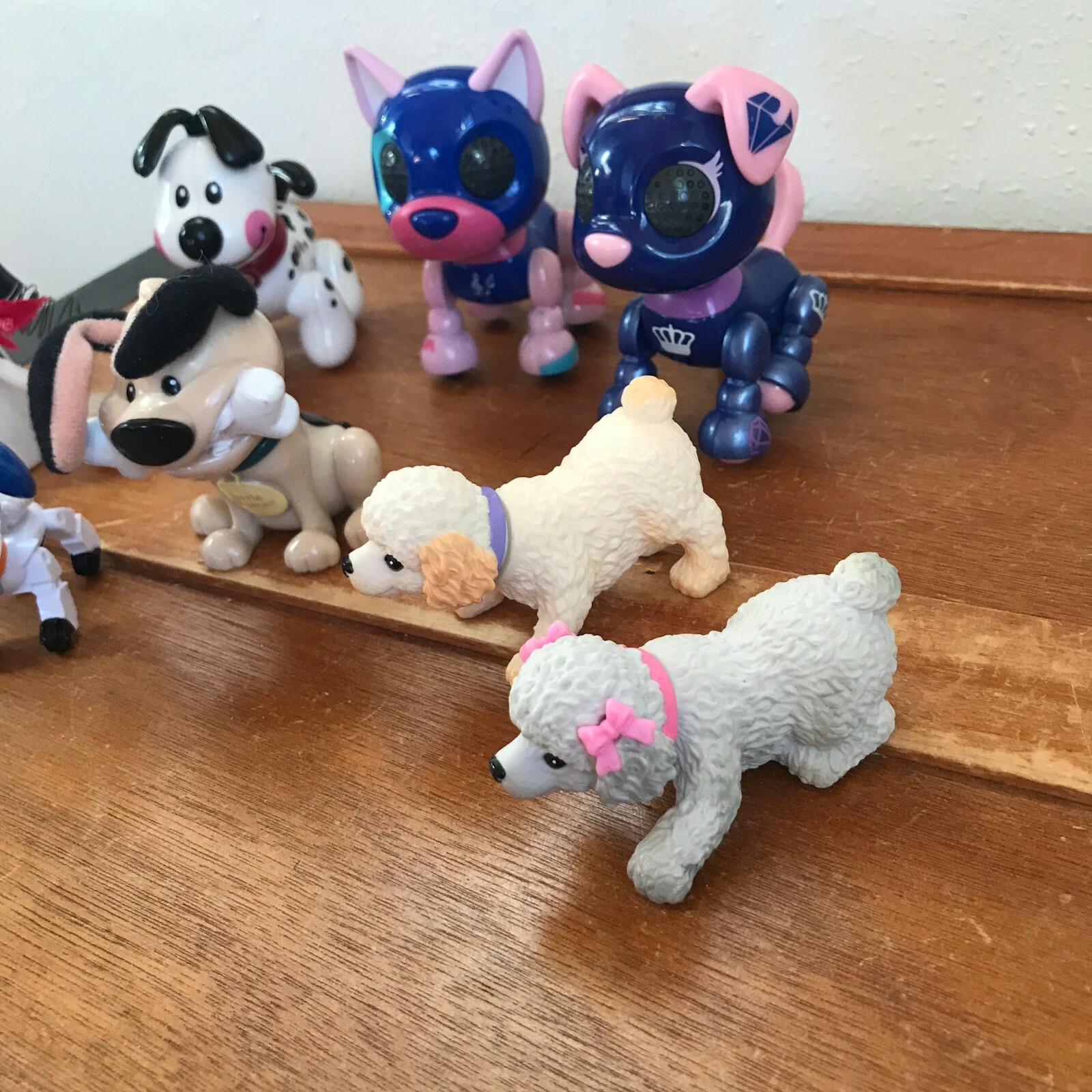 Lot of Gently Used Pink & Blue Plastic Robo Cat Dog Bobble Head Puppy ...