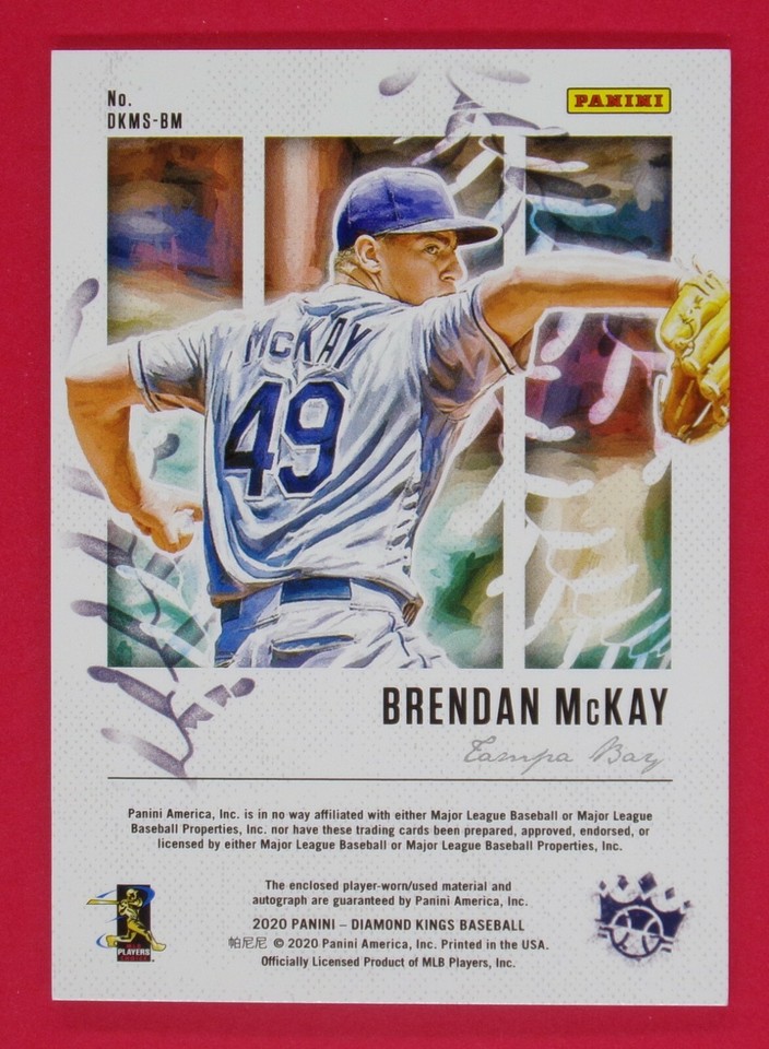 2020 Diamond Kings Brendan McKay Material Signatures #6 DKMS-BM Tampa ...
