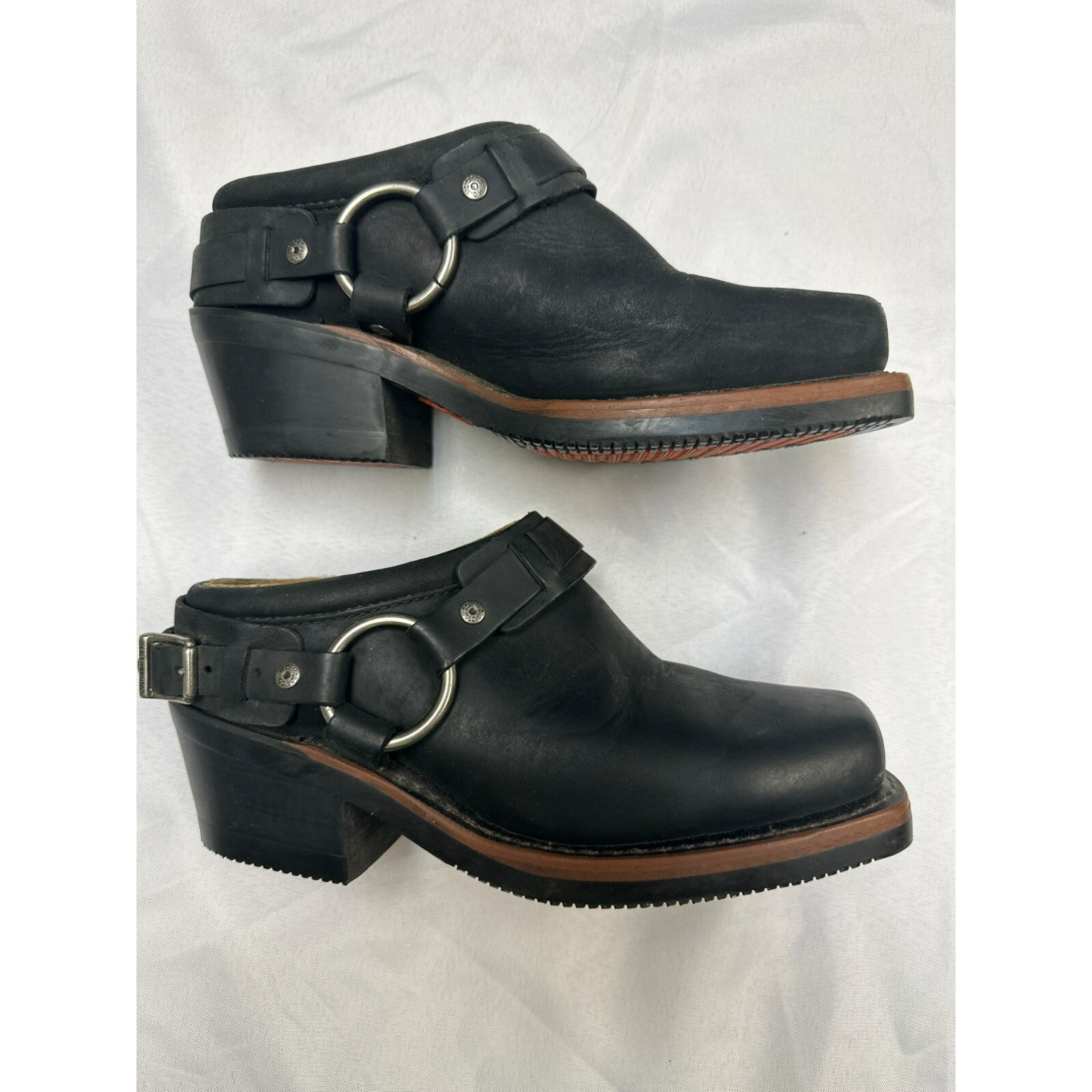 Harley-Davidson Women’s mule black slide boots size 5… - Gem