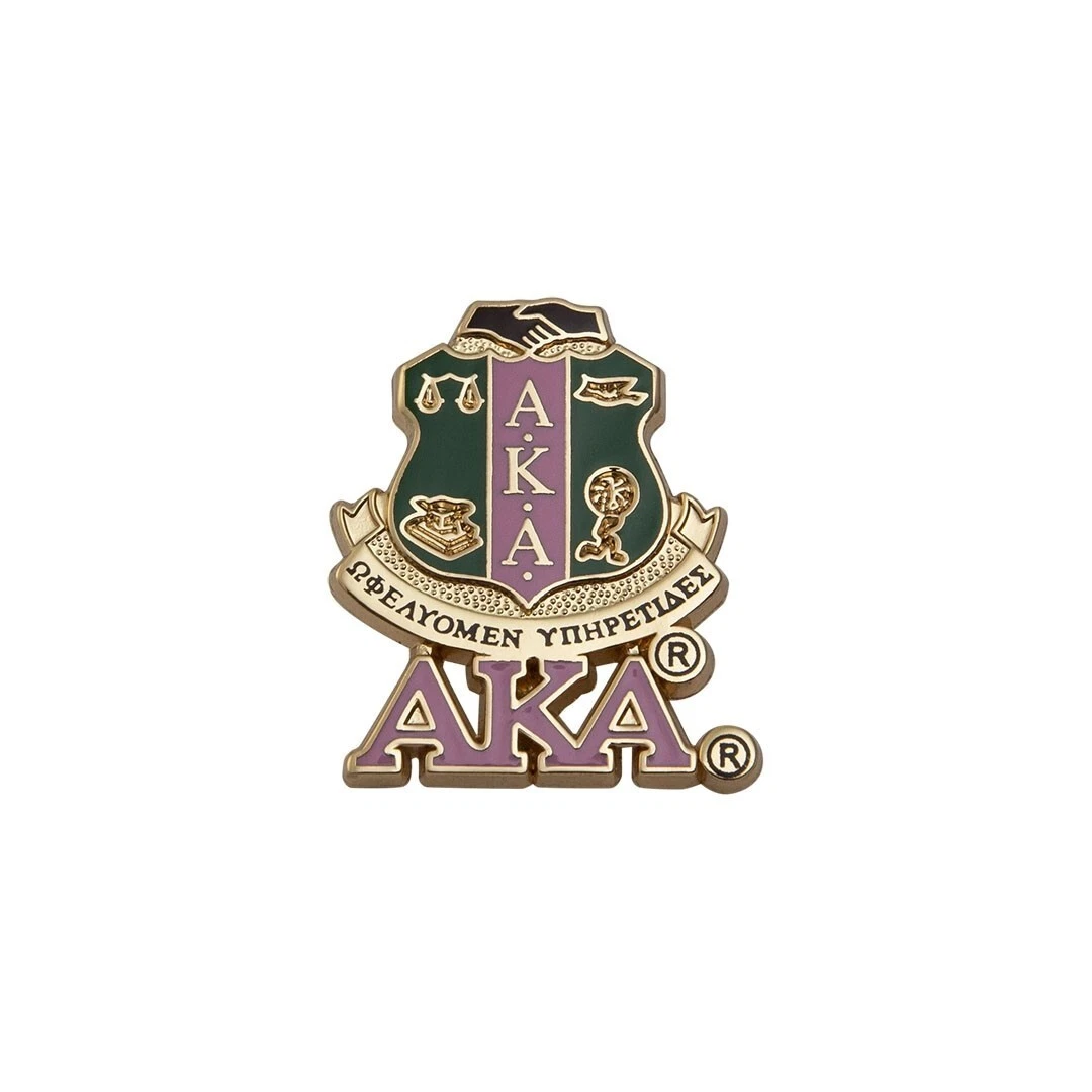 Aka Sorority Shield With Pearls