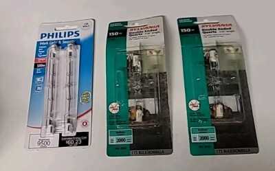 Sylvania/Philips 58887 100w Double-Ended T3 Quartz Bulb 3pk | eBay