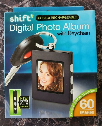 Shift3 Digital Photo Album with Key Chain Holds 60 Photos NEW in Box ...
