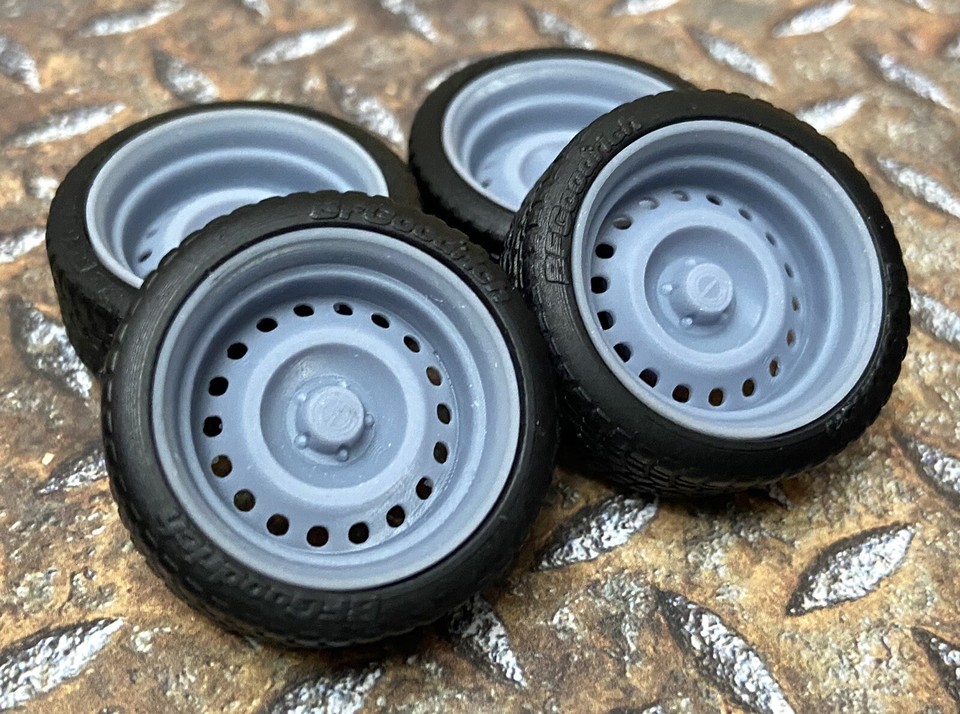 Resin 20 Inch “Truck Steelies” Model car Wheels/Tires 1/24 1/25 scale ...