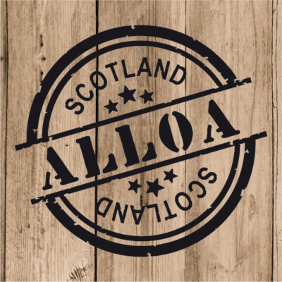 Alloa Sticker Vinyl 10 cm / 4" Decal Stamp Alloa Scotland Car Laptop ...