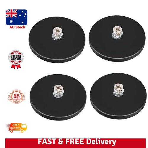 4Pcs Strong Rubber Coated Magnets, Powerful Round Rare Earth Magnets w ...