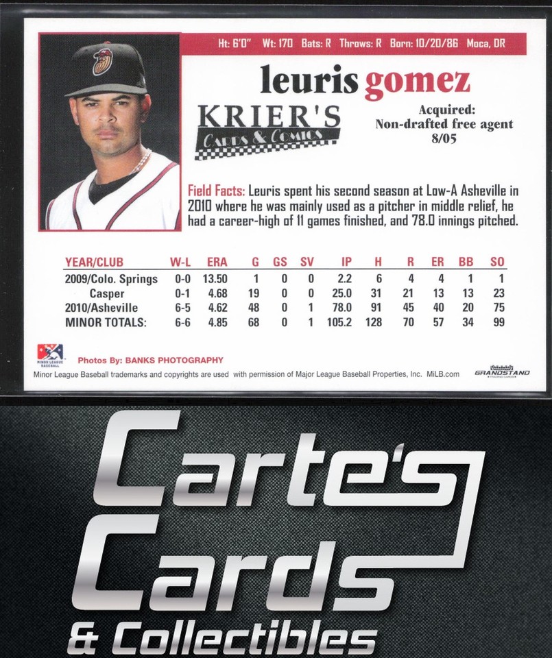Leuris Gomez 2011 Grandstand Modesto Nuts #NNO Modesto Nuts | eBay