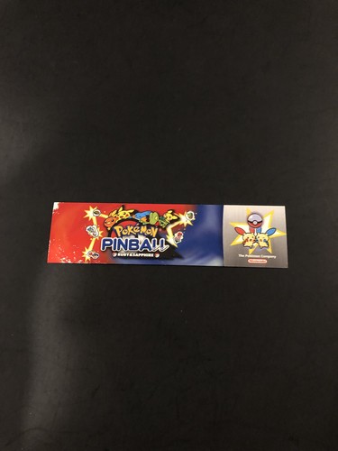 Pokemon Pinball Ruby & Sapphire Bookmark Nintendo Game Boy Advance ...
