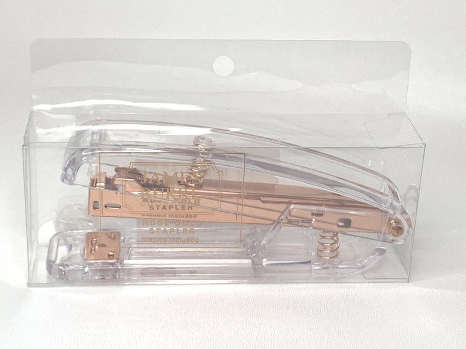 JAMES BURKE COLLECTION / Acrylic Stapler / Rose Gold Stapler | eBay