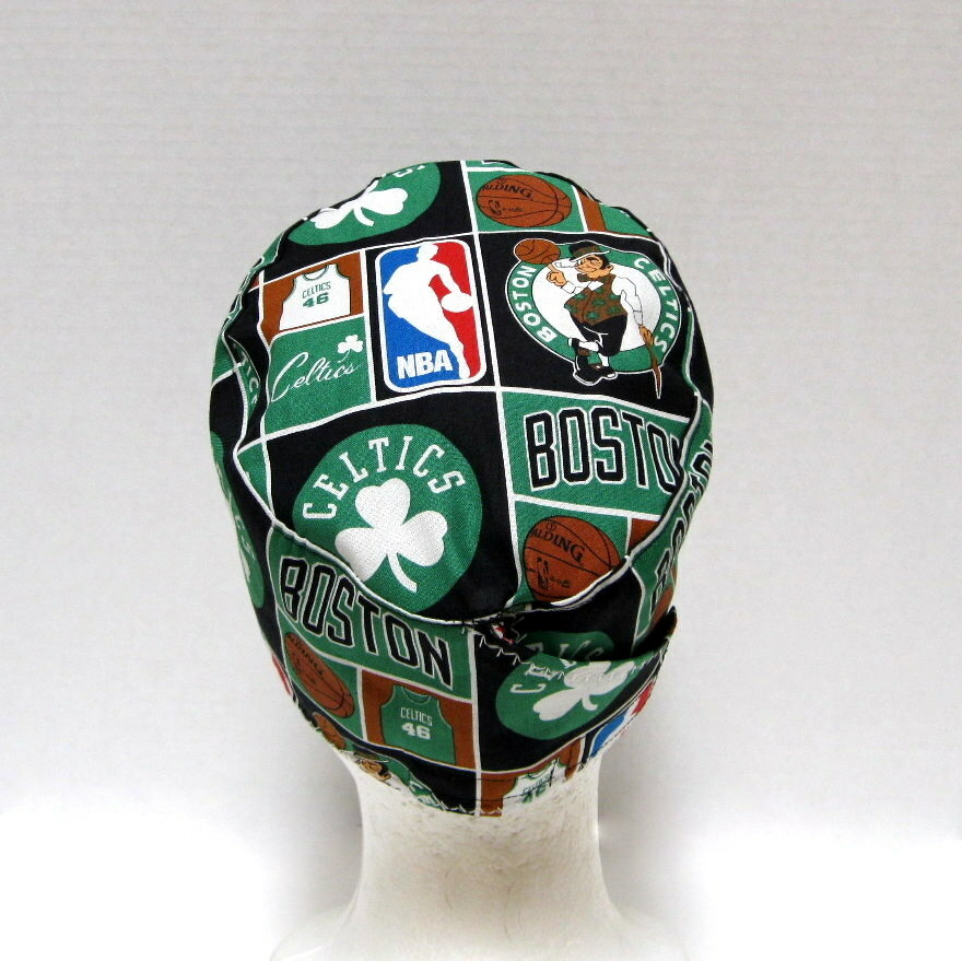 Boston Celtics Mens Surgical Scrub Cap, Scrub Hat, Skull Cap, Chemo Hat ...