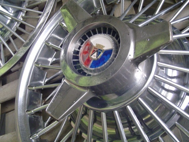 1965 65 FORD MUSTANG WIRE SPINNER HUBCAPS WHEELCOVERS CENTER CAP ...