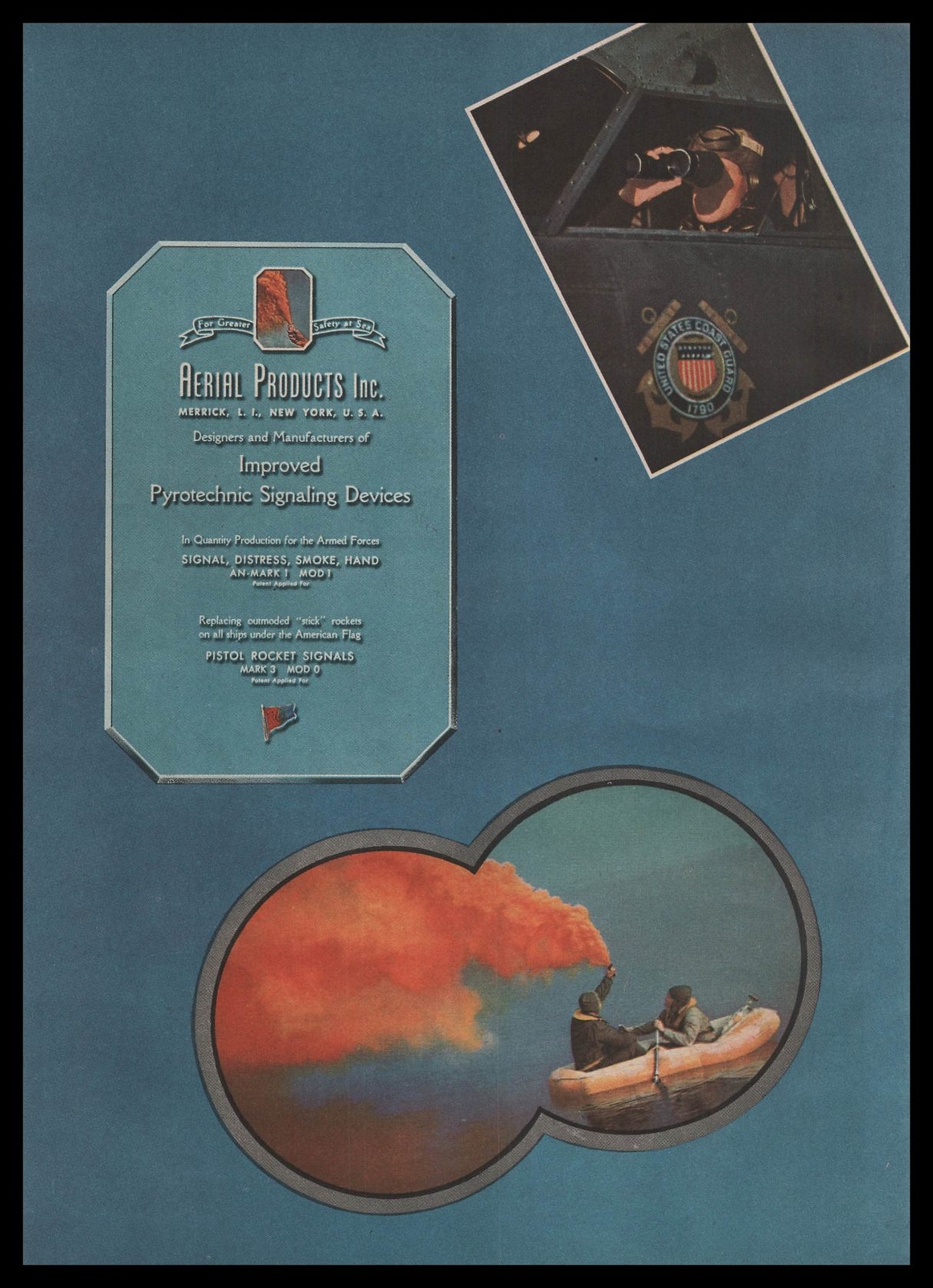 1945 Aerial Products Long Island Pyrotechnic Pistol Pocket Smoke Signal ...