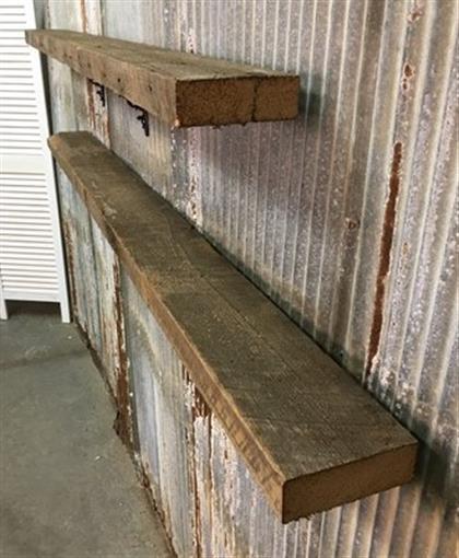 2 Floating Shelves, Pine 2x6 Wood Fireplace Mantel, Wall Mount, Rustic ...