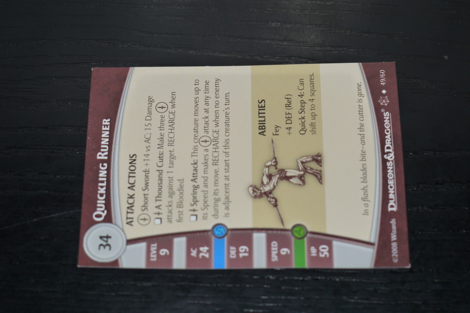 DDM Dungeons Dragons MINIATURES QUICKLING RUNNER 49/60 U DEMONWEB D&D ...