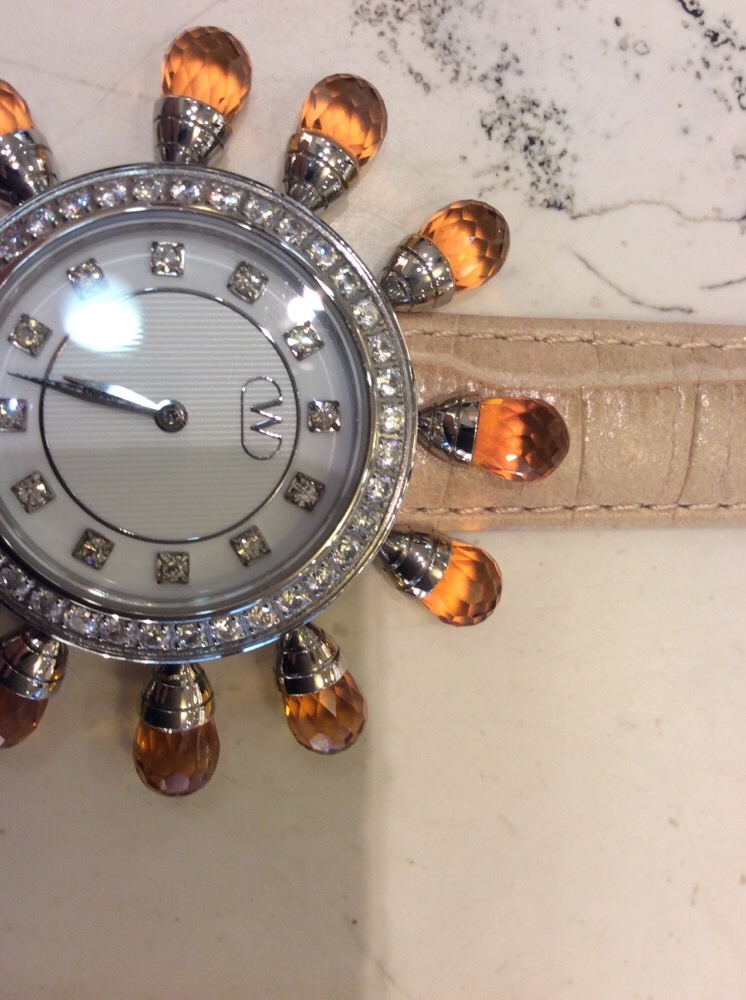 Wintex Jollery orologio donna nuovo con pietre bianche e gialle ...