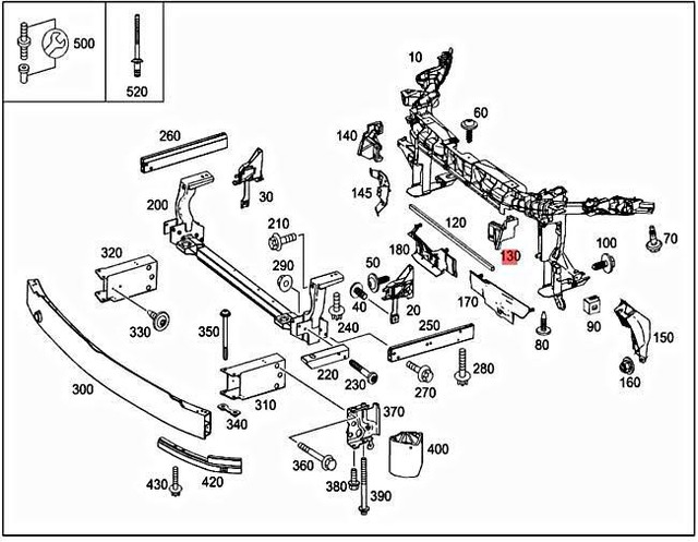 MERCEDES Mercedes-Benz OEM Cla250 Radiator Core Support-air Duct Left ...