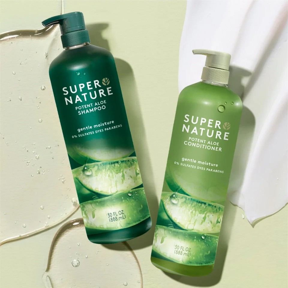 Super Nature Potent Aloe Gentle Moisture Shampoo and Conditioner ...