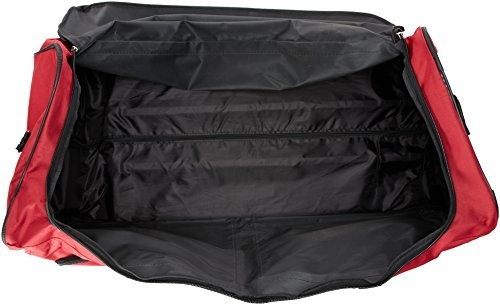 Extra Large Red Duffel Bag with Heavy Duty Wheels and Multiple Pockets ...