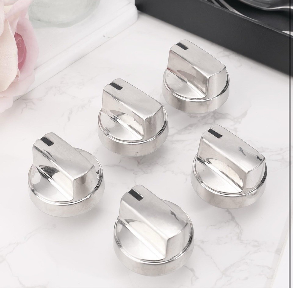 WB03X24818 5PCS Stainless Steel Control Knob Replacement for GE Gas ...