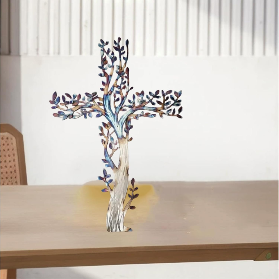 Cross of Life,Metal Cross Wall Art Hanging Crosses Tree of Life Decor ...