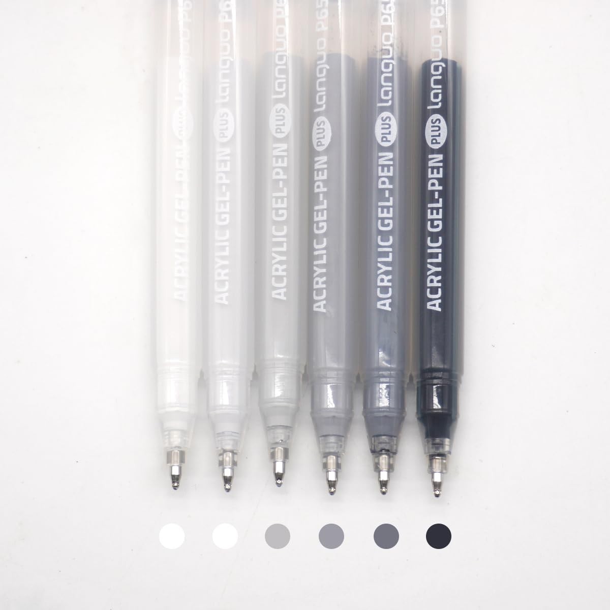 Acrylic Gel Pens for Coloring Books, Quick Dry 6 Pcs 1.0mm Fine Point ...