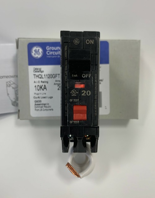 GE Thql1120gft 1p-20a GFCI Plug in Circuit Breaker for sale online | eBay