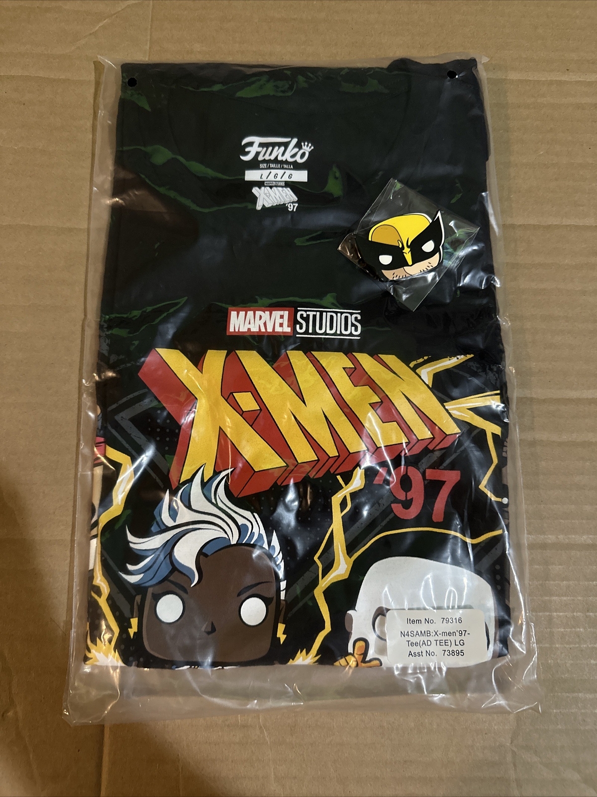 Funko Tee Marvel Collector Corps X-Men 97 T Shirt Large + Wolverine Pin ...