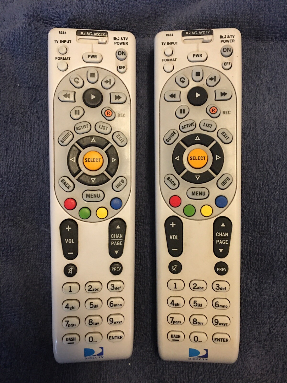 2 DIRECTV RC64 Satellite Remote Controls | eBay