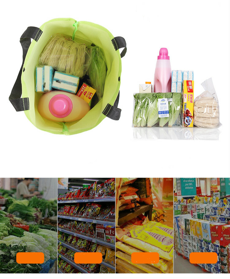 Foldable Shopping Bags Reusable Pull Cart Trolley Bag With Wheels ...