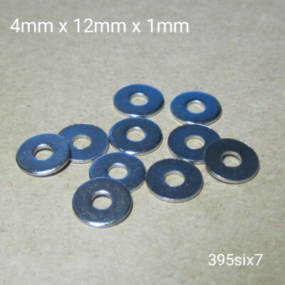4mm x 12mm x 1mm Steel Washer Flat Washer Iron Washer x 50 PCS | eBay
