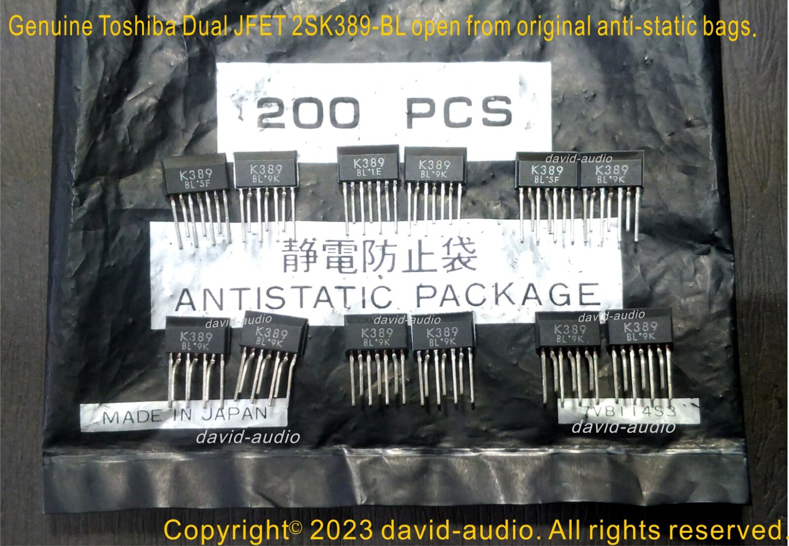 Genuine Toshiba 2SK389-BL matched Pair IDSS 10-12 mA done by curve ...