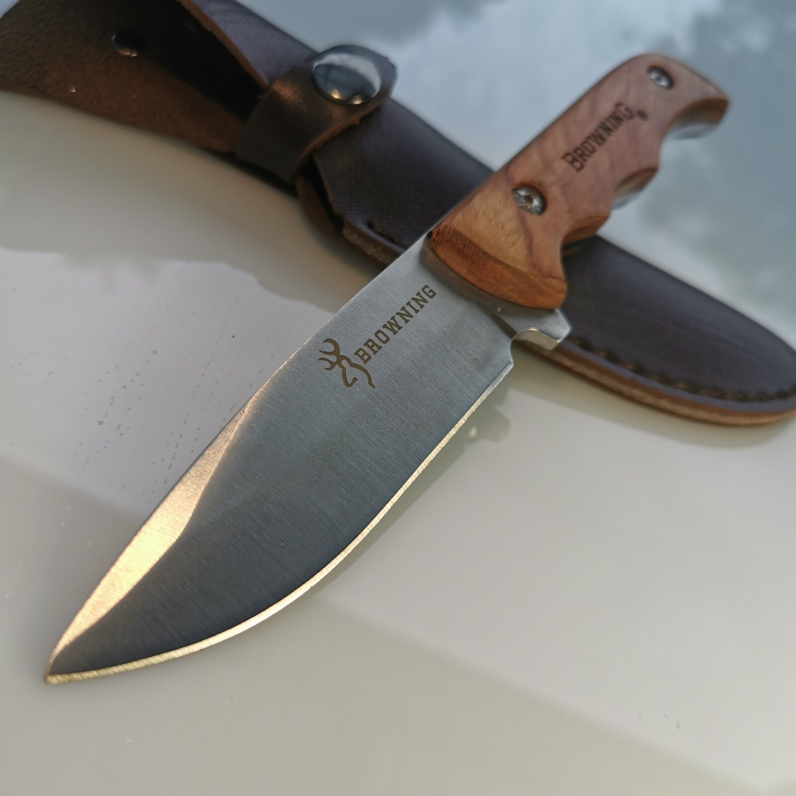 Browning 339 Fixed Blade Knife With sheath hunting camping | eBay Australia
