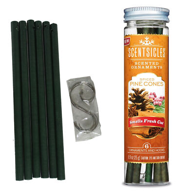 Christmas Tree Ornaments - 6 Scentsicles Scent Sticks - Spiced Pine ...