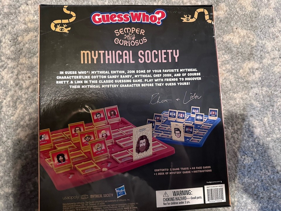 Good Mythical Morning GMM Mythical Society Guess Who? Game SEALED NEW ...