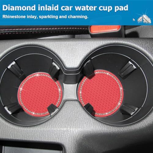 Bling Car Cup Coaster, 2 Pack Universal Vehicle Cup Holder Insert ...