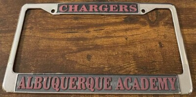 Vintage Albuquerque Academy Chargers Booster License Plate Frame New ...