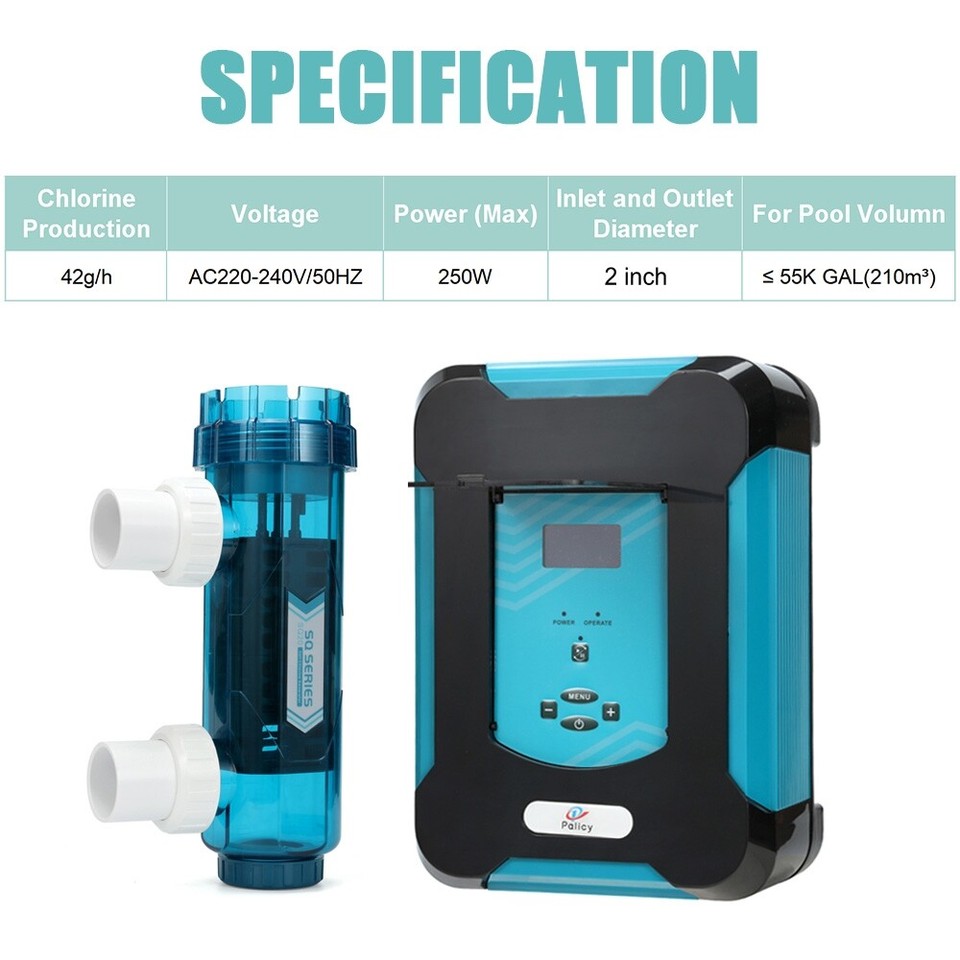 55000 Gallon - Complete Salt Chlorinator System for Above Ground Pools ...